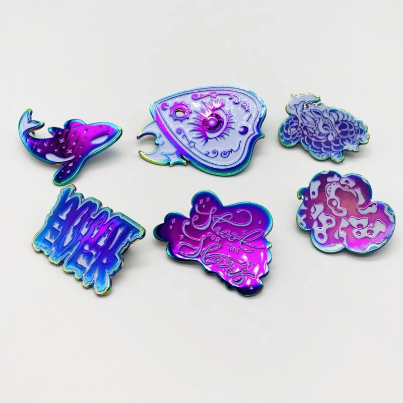Custom Rainbow Plated Pin Badges - Madly Merch